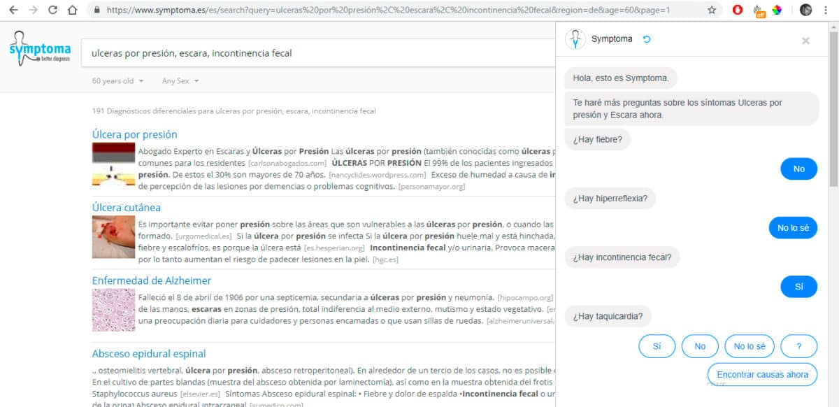 Symptoma, el comprobador de síntomas con tecnología chatbot